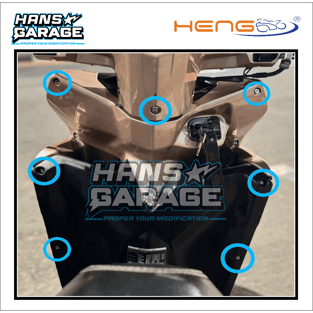 Jual BAUT DASHBOARD HONDA VARIO 125 KZR, ORIGINAL HENG (7PCS) | Shopee ...