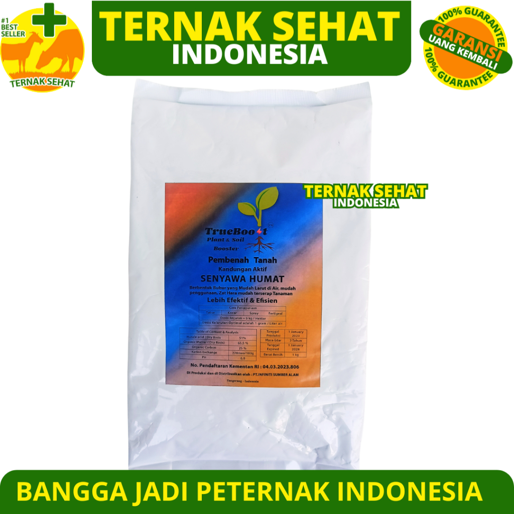 Jual TRUEBOOST 1 KG - Asam Humat 1 kg - Pembenah Tanah - Humic Acid 90% - Sodium Humate 90% ...