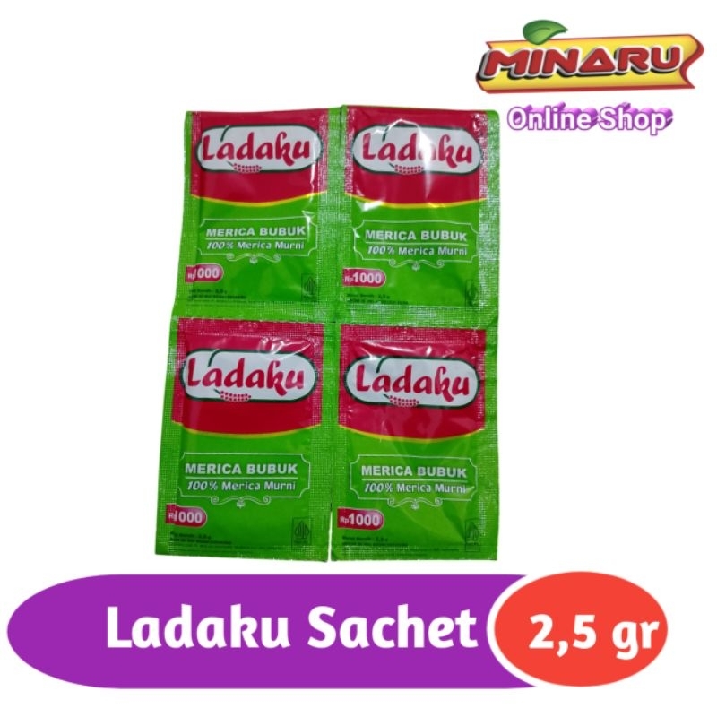 Jual Ladaku Merica Bubuk Sachet @ 2,5gr ( Renteng / Sachet ) | Shopee ...