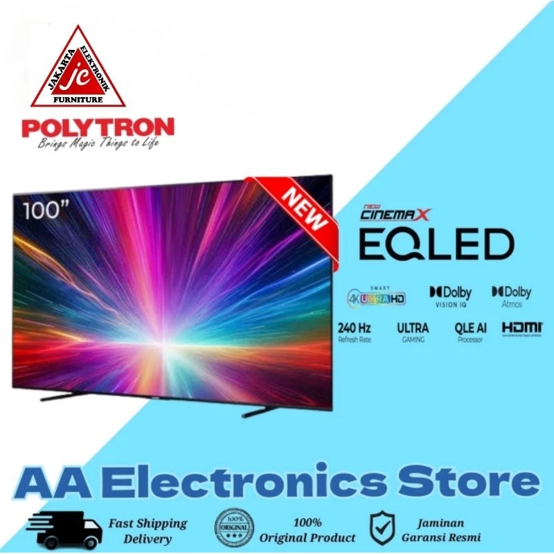 Jual POLYTRON 100INCH EQLED SMART TV 4K UHD DOLBY VISION IQ ULTRA ...