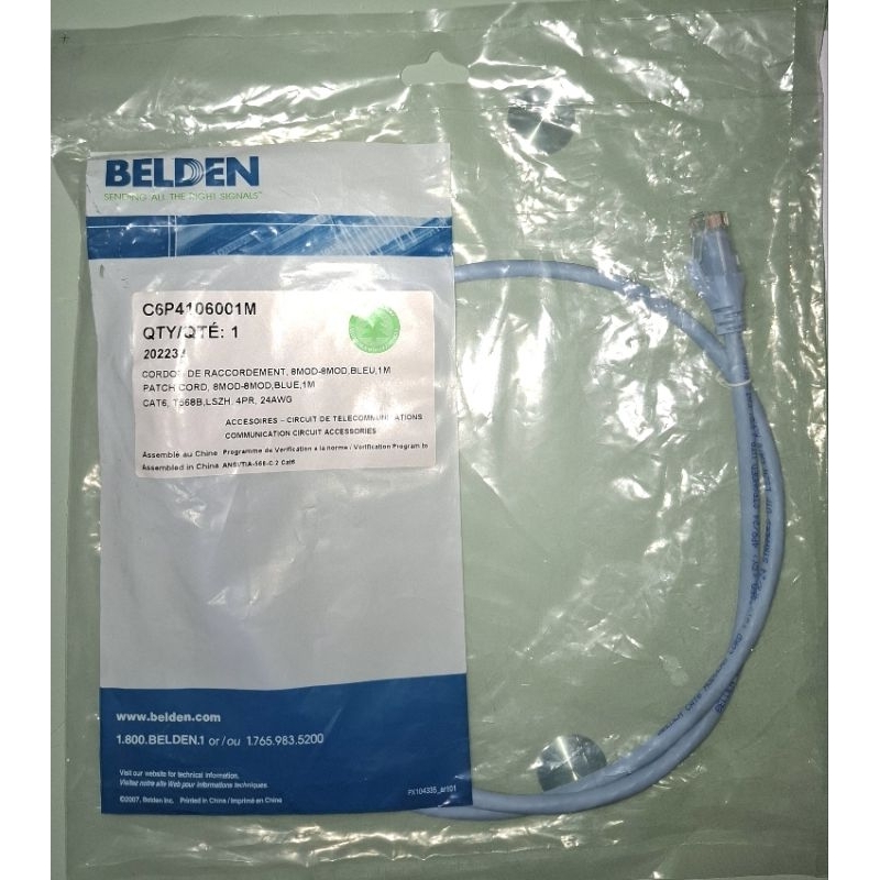 Jual KABEL LAN SERVER GIGABYTE BELDEN BIRU CAT 6 1M | Shopee Indonesia
