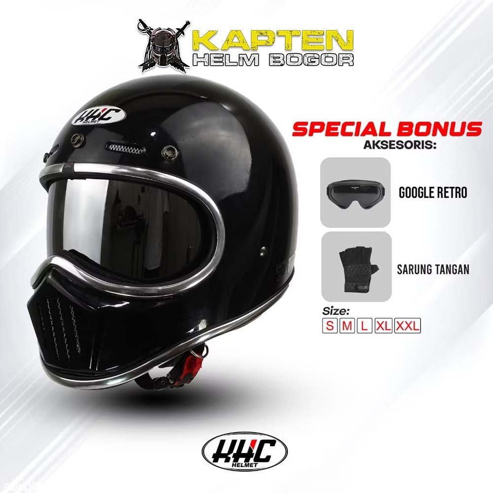 Jual Helm Cakil KHC Lis Chrome Original Helm Retro Cakil | Shopee Indonesia