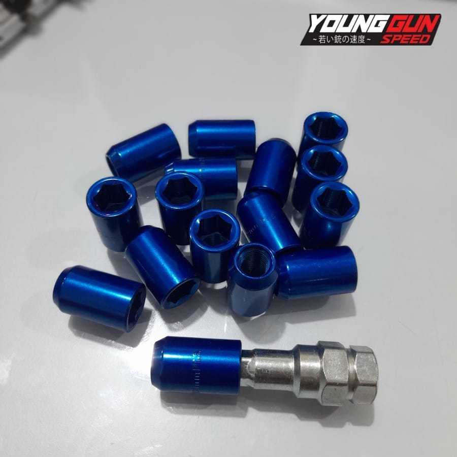 Jual baut roda variasi warna biru - hsr wheels isi 16 pcs | Shopee ...