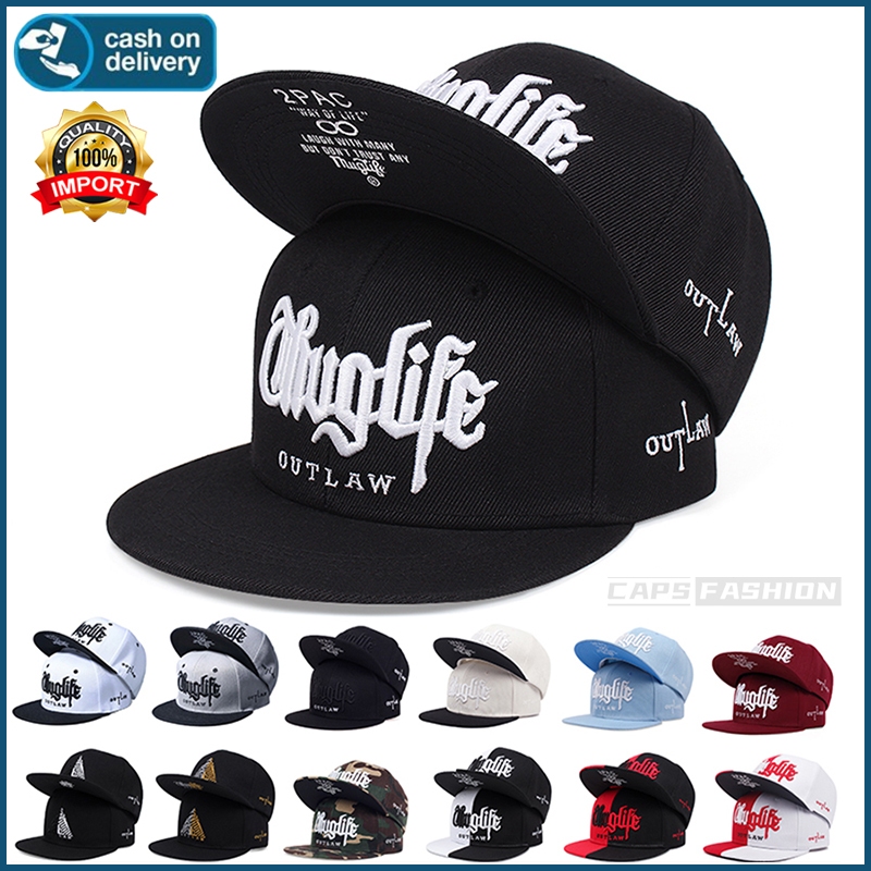 Jual Topi Snapback unisex 2PAC Thug life baseball cap fashion panel cap ...