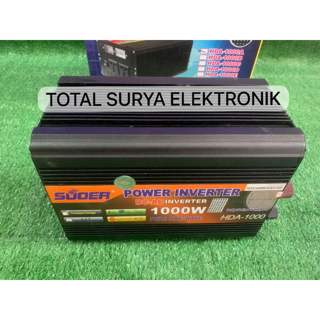 Jual POWER INVERTER SUOER PSW HDA 12V 1000W + CHARGER | Shopee Indonesia