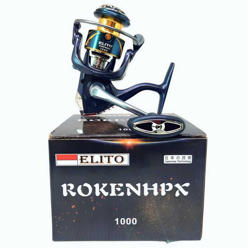 Jual Reel Pancing Elito Roken HPX Salt Water 1000-3000 Ratio 5.2:1 Ball ...