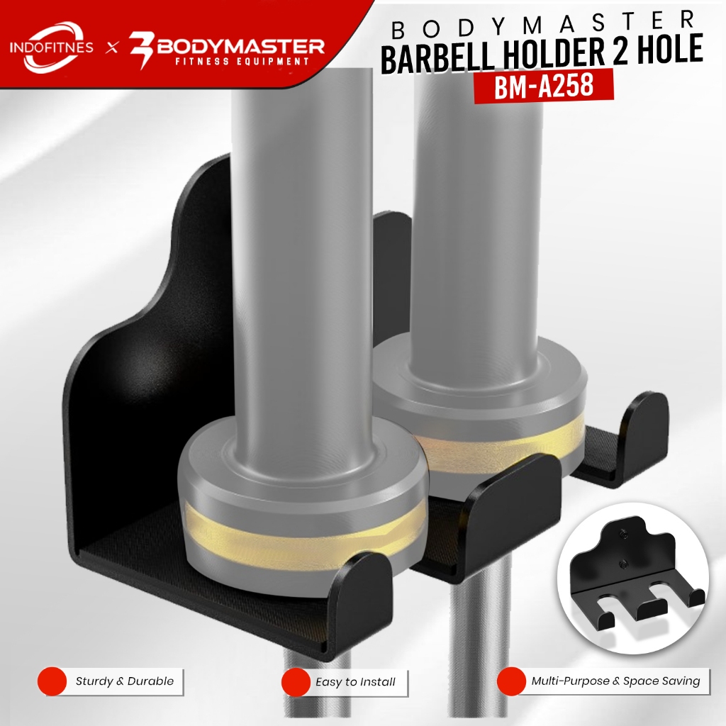 Jual BODYMASTER Barbell holder 2 hole BM-A258, Rack Rak Untuk Stick Gym ...