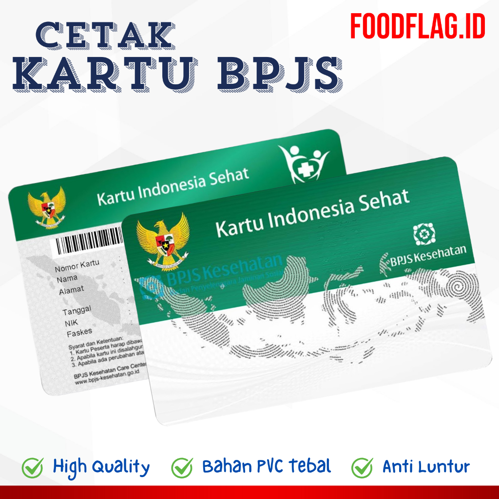 Jual Cetak Kartu BPJS / KIS Bahan PVC Tebal / Anti Luntur | Shopee ...
