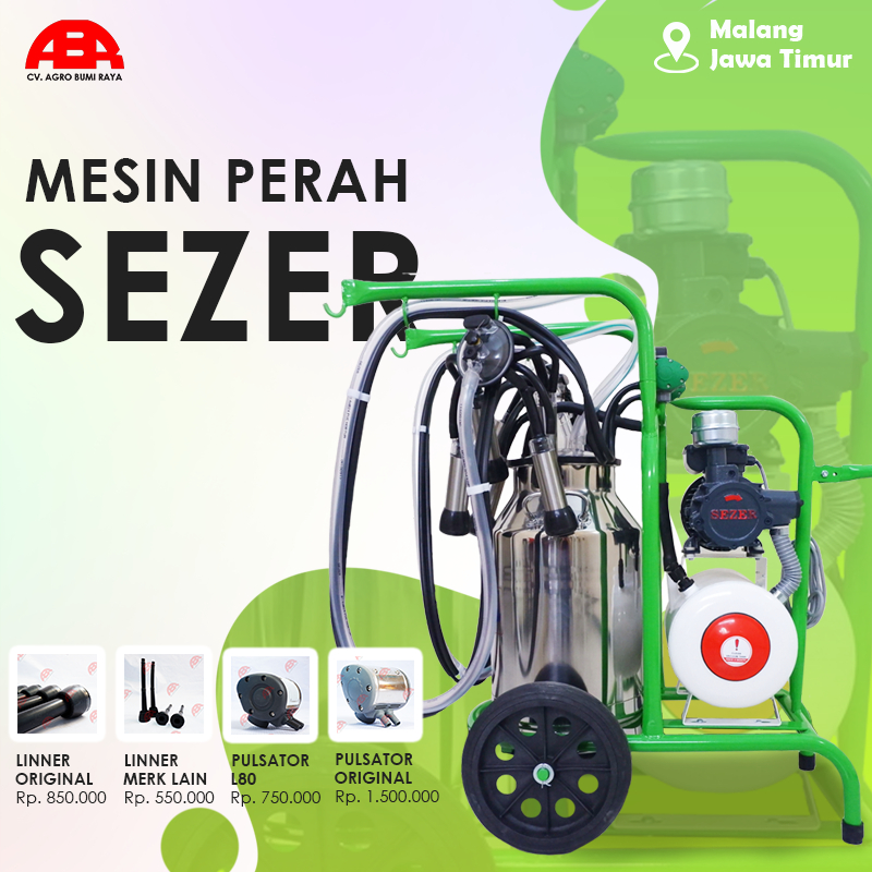 Jual Mesin perah sezer 2 cluster 1 bucket kapasitas 40 liter | Shopee Indonesia