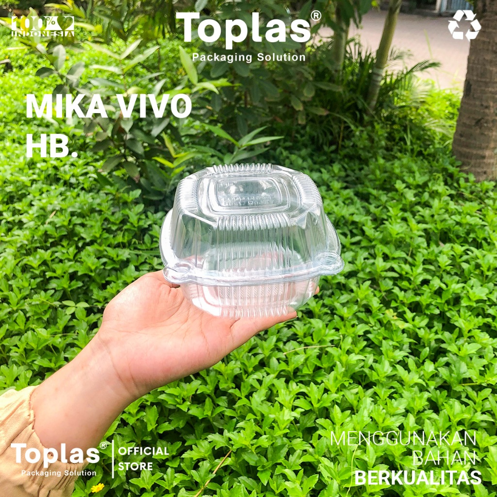 Jual Mika VIVO HB (isi 50)/ Mika Burger Bulat / Mika plastik bening ...