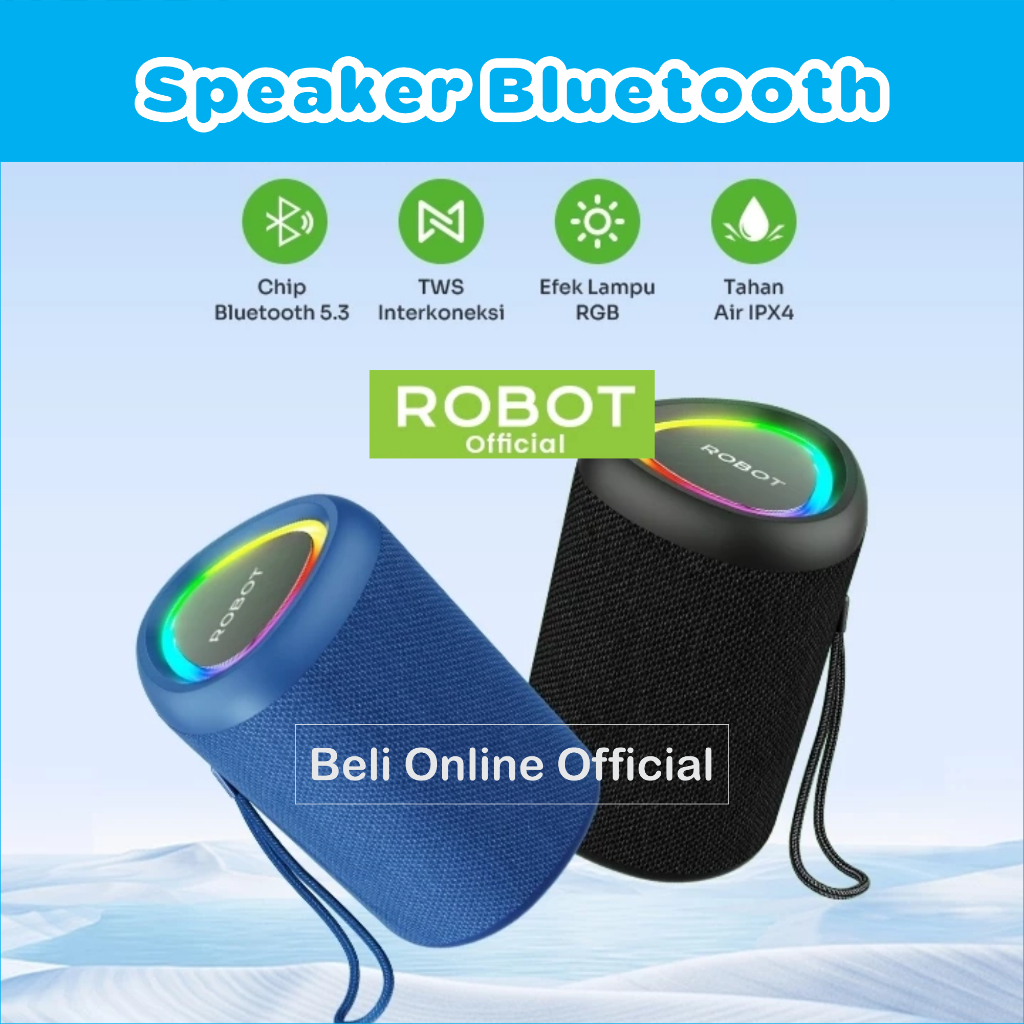 Jual Speaker Bluetooth Robot RB120 Antir Air TWS Spiker Bluetooth 5.3 ...