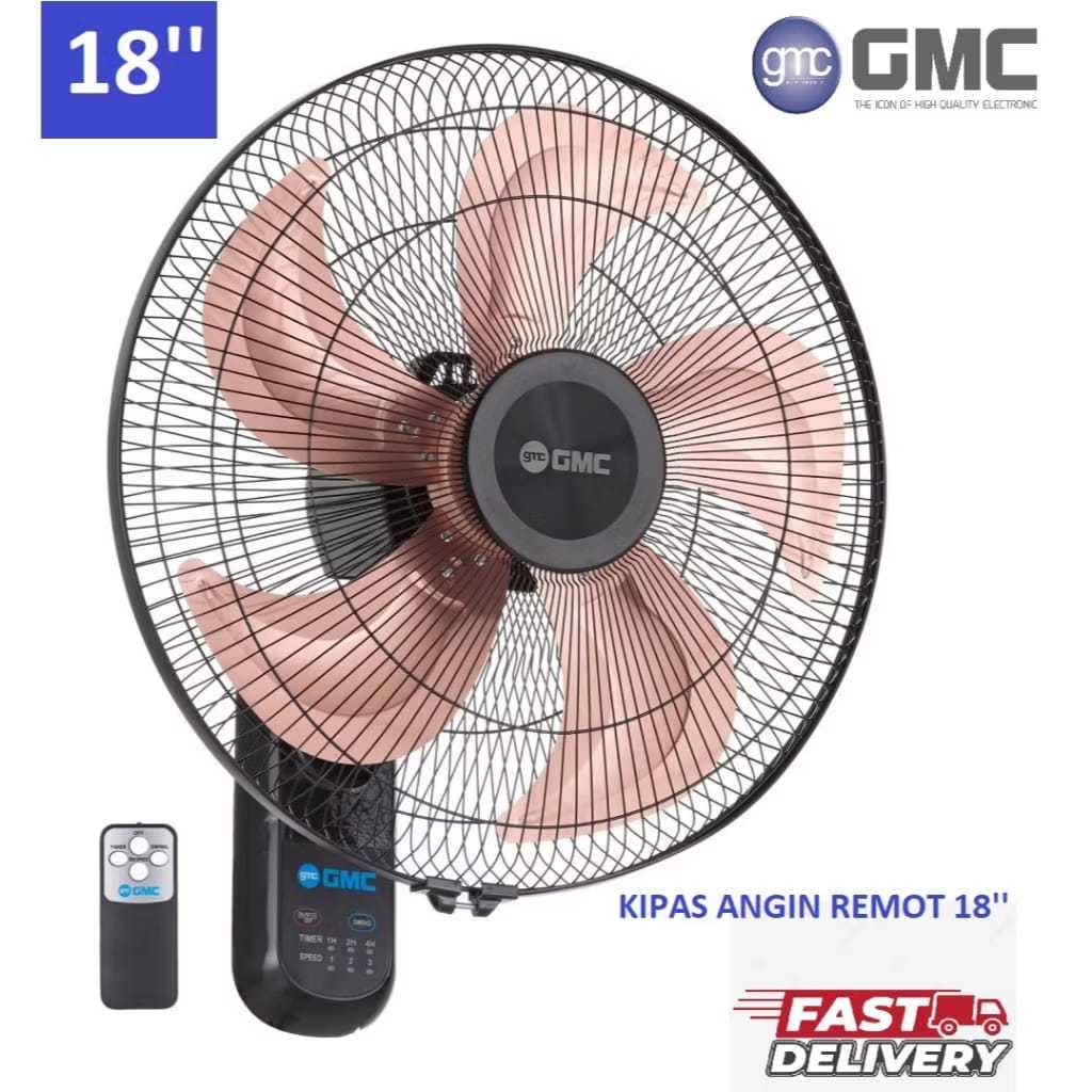 Jual Kipas Angin Dinding Remote GMC 521 Wall Fan 18 Inch Remote Baling ...