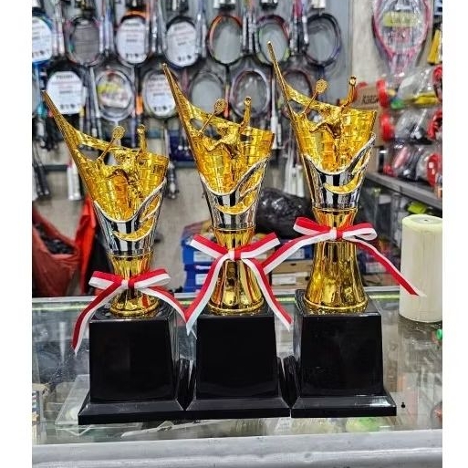 Jual Trophy Piala Badminton / Sepak Bola / Tenis Meja / Musik / Burung ...