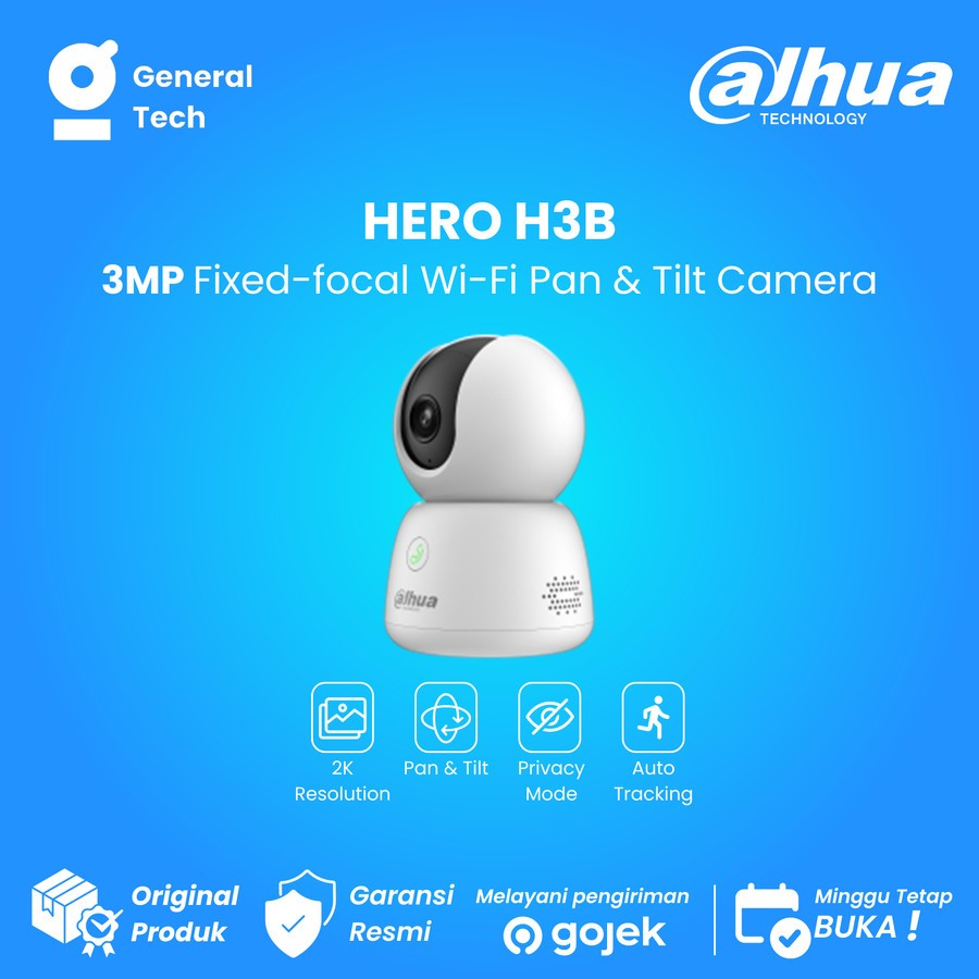Jual Dahua Wifi Hero B1 H3B 3MP Indoor Fixed focal Wifi Pan & Tilt ...