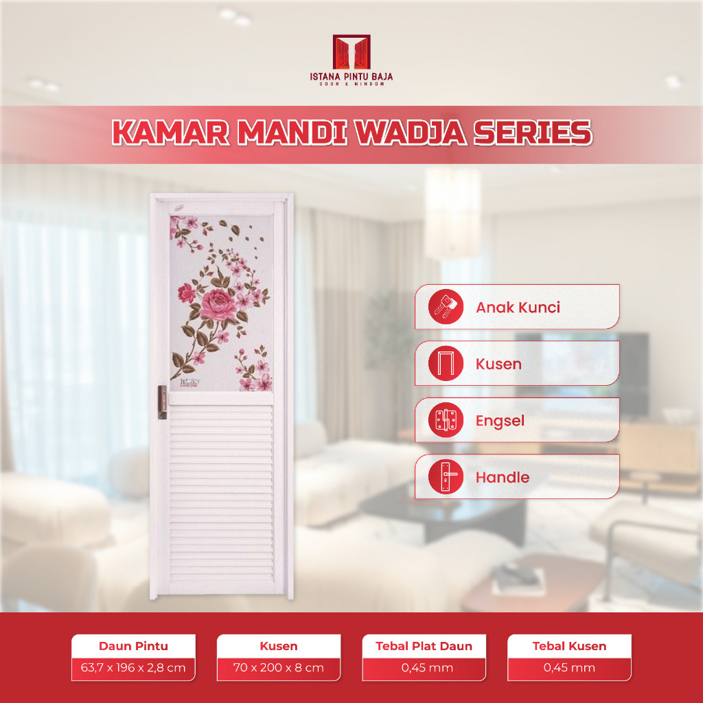 Jual IPB - (WADJA SERIES) Full Set Pintu Kamar Mandi Aluminium 200x70 ...