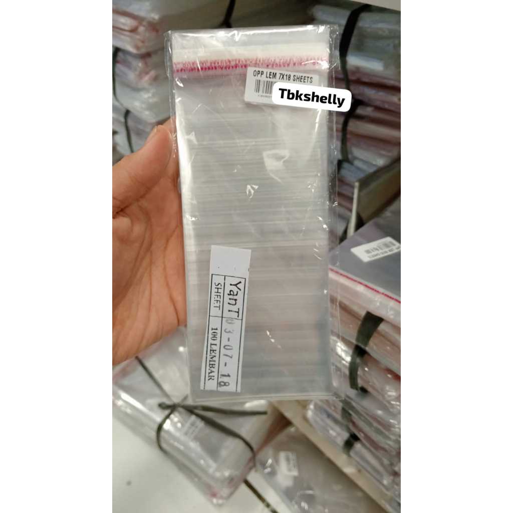 Jual Opp Lem 7×18 Sheets/Lembaran isi 100pcs | Shopee Indonesia