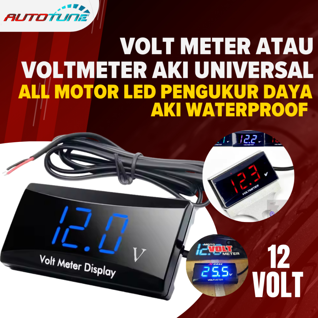 Jual Volt Meter Atau Voltmeter Aki Universal All Motor Led Pengukur ...