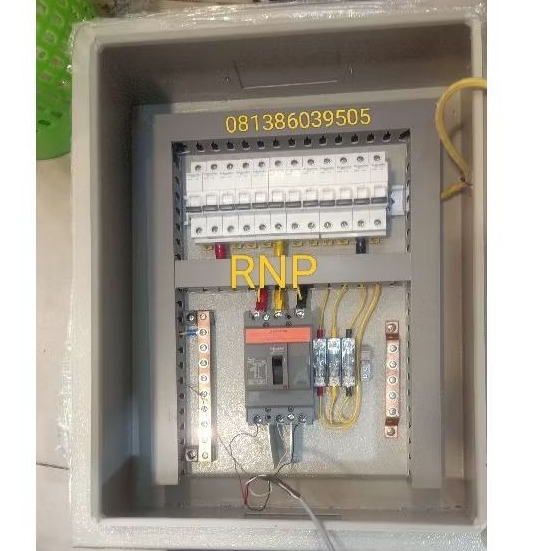 Jual panel 3 phase 100A distribusi 1 phase box indoor 40x50cm komplit ...