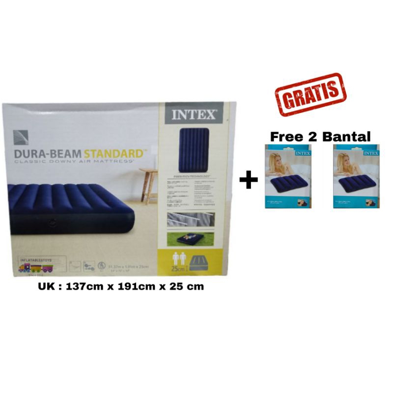 Jual Intex 64758 Kasur Angin Dura Beam Airbed(137cm x 191cm x 25 cm ...
