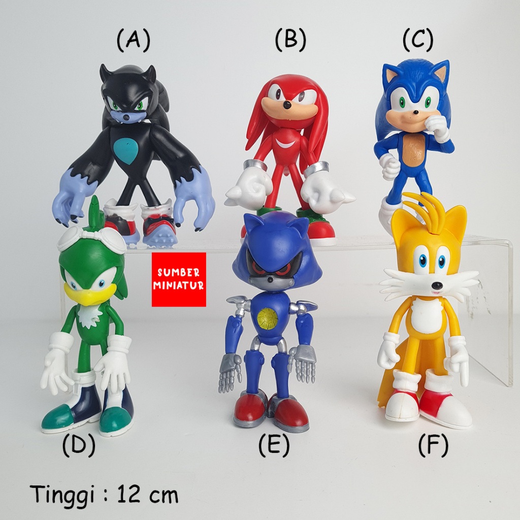 Jual Figur Mainan Sonic Hedgehog Ukuran Sedang Tinggi 12 cm | Shopee ...