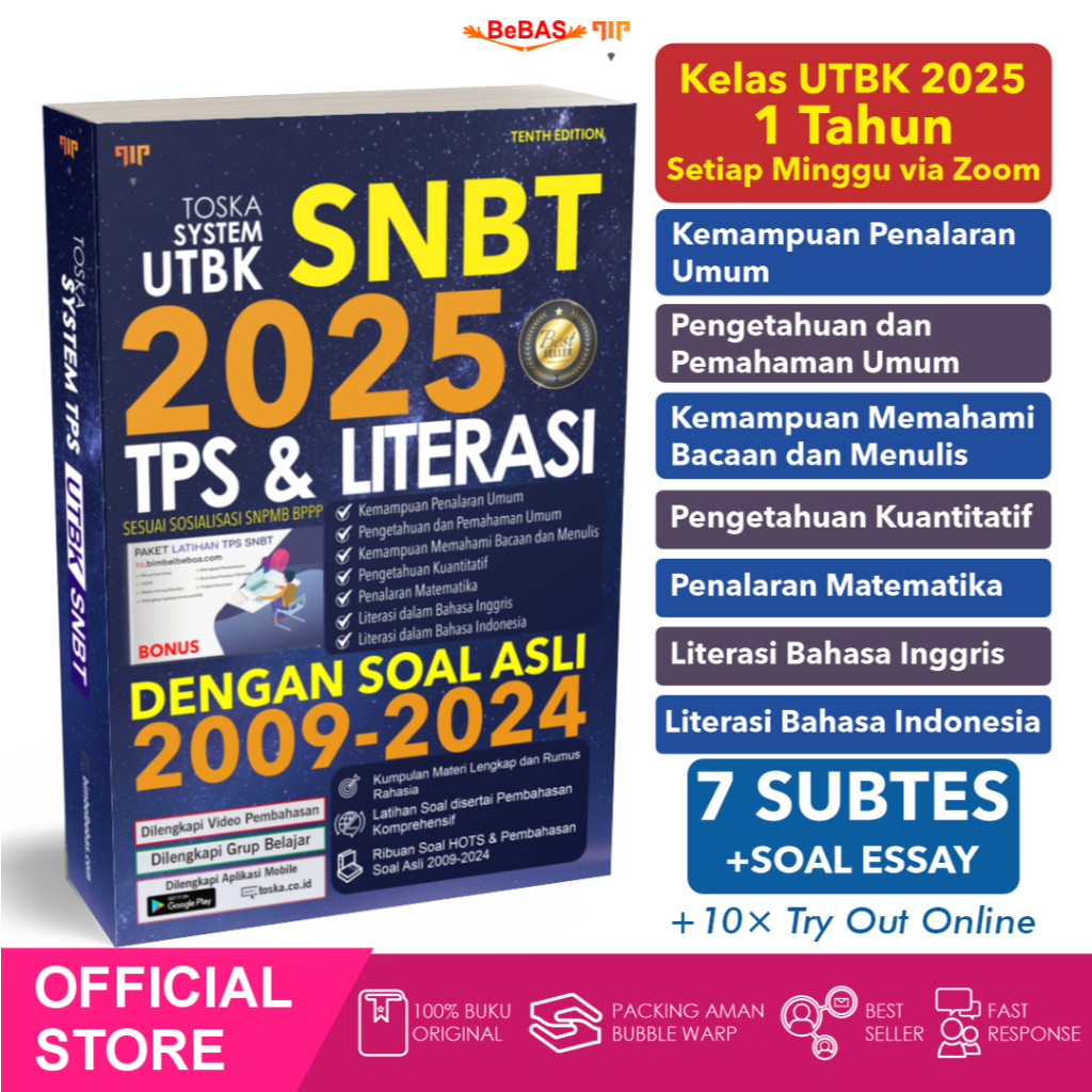 Jual BEBAS BUKU TOSKA SYSTEM UTBK SNBT 2025 LENGKAP 7 SUBTES | Shopee ...