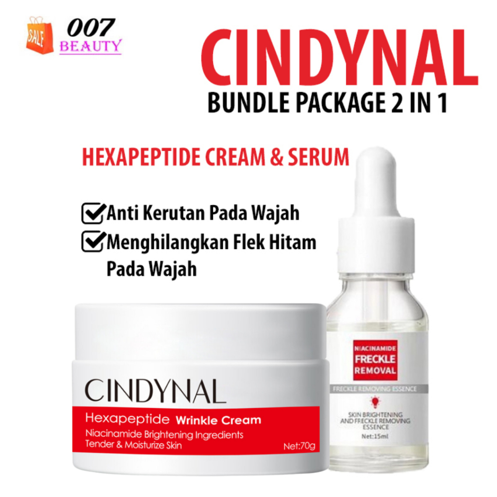 Jual Paket Glowing 2 In 1 Cindynal Hexapeptide Moisturizer 70gr ...