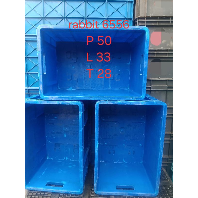 Jual box container rabbit 6556 bekas (biru) | Shopee Indonesia