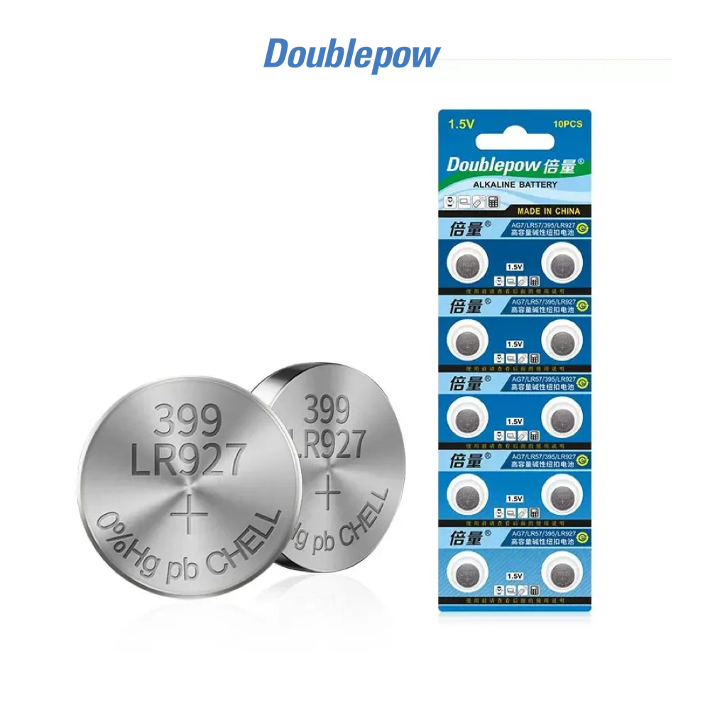 Jual Doublepow Baterai Kancing Alkaline AG7 LR927 399 SR927SW 1.5V 1 ...