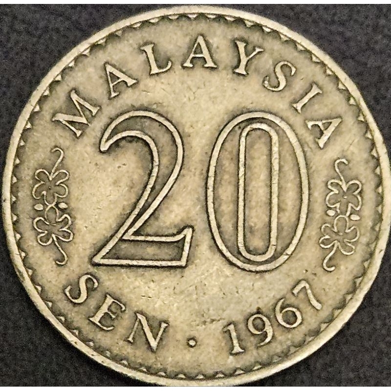 Jual Koin Asing Negara Malaysia Series gedung kuno 20 sen tahun 1967 kondisi utuh dijamin ...