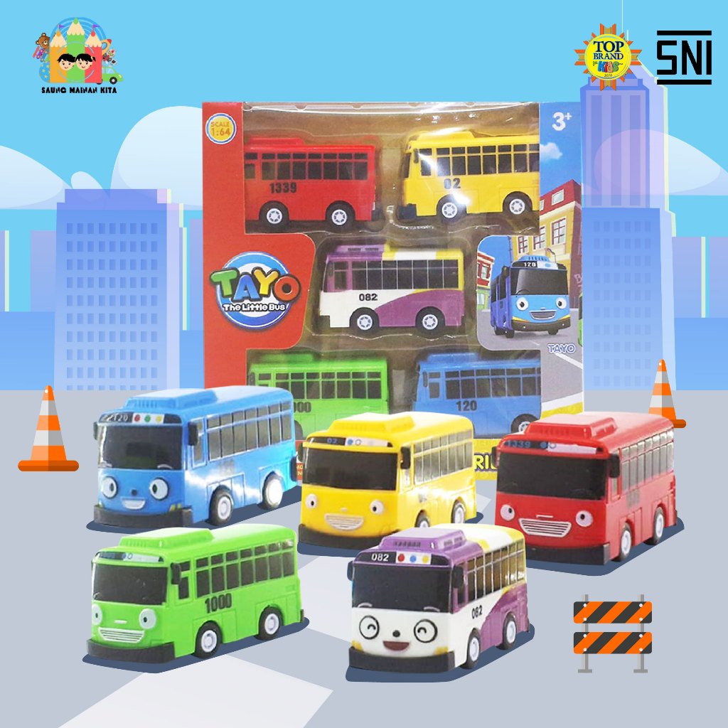 Jual Mobil Ayo Bus T ayo bus isi 5 pcs Die Cast | Shopee Indonesia