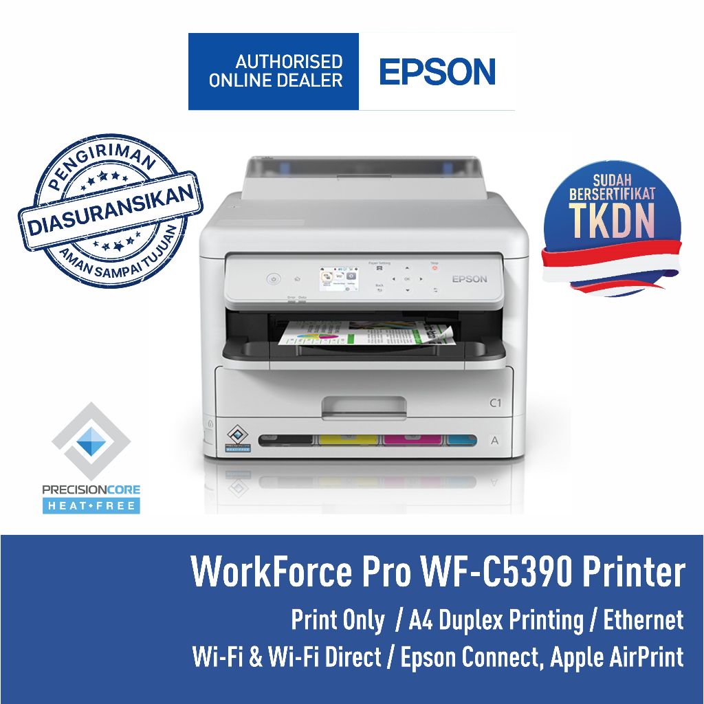 Jual Printer EPSON WF-C5390 WFC5390 C53902 A4 Colour Duplex Wifi LAN Resmi | Shopee Indonesia