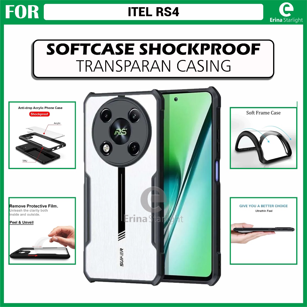 Jual Casing HP Itel RS4 Case Fusion Casing Tembus Transparan | Shopee ...