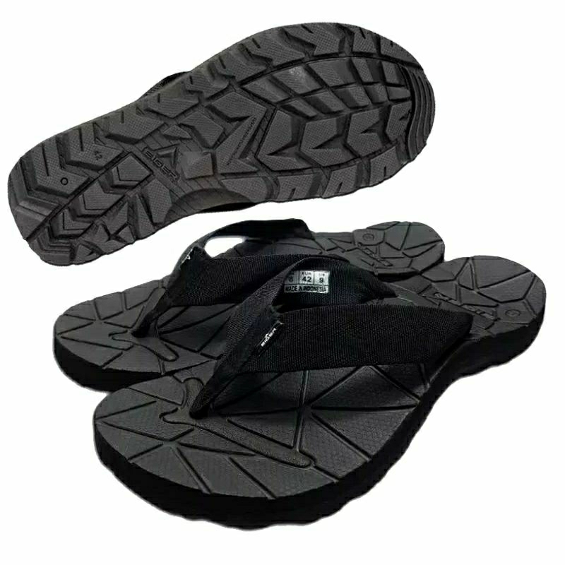 Jual Sandal gunung pria wanita Sendal jepit hitam karet empuk Sandal outdoor termurah | Shopee ...
