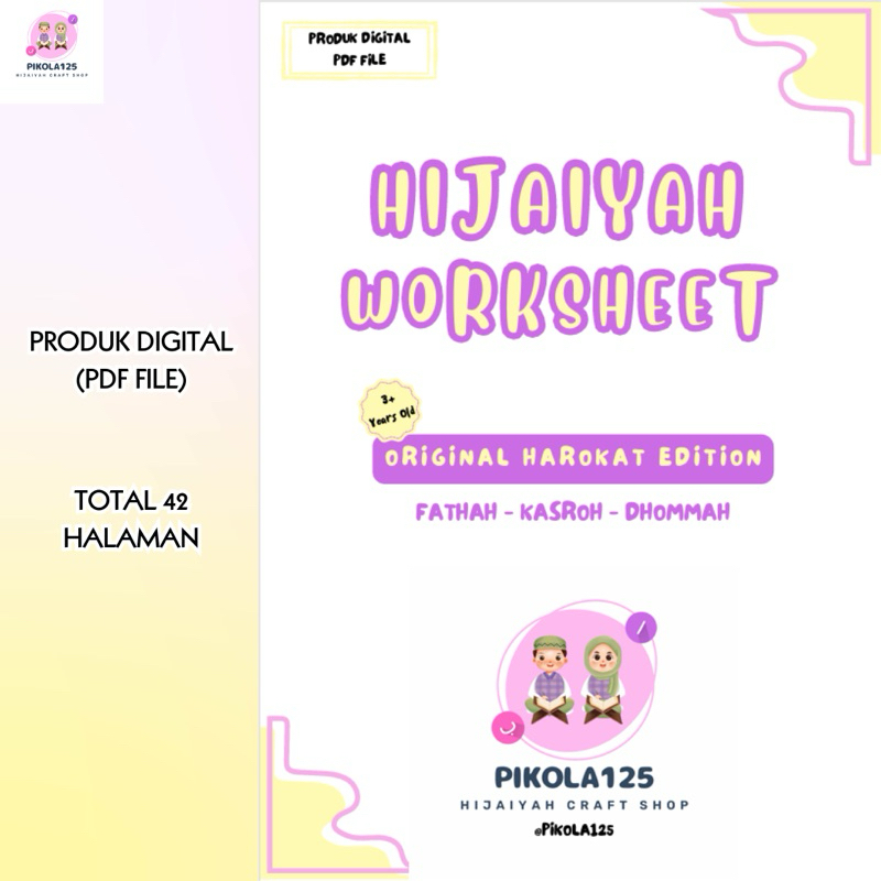 Jual Hijaiyah Worksheet Edisi HAROKAT ASLI (FATHAH KASROH DHOMMAH ...