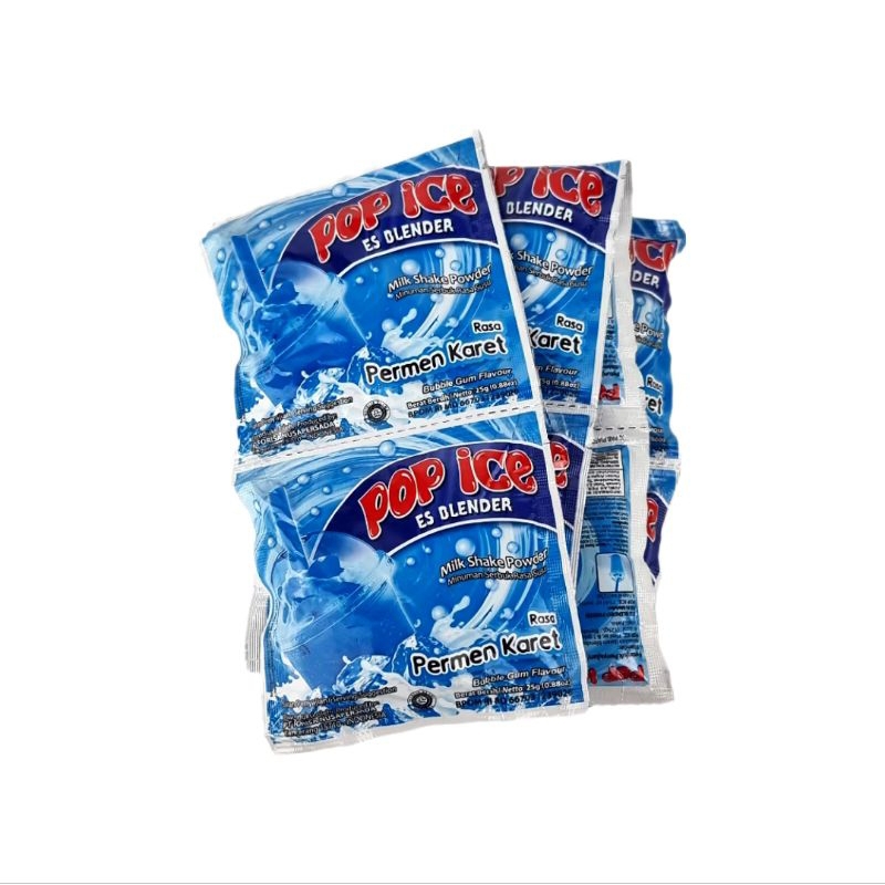 Jual Pop Ice Milk Shake Powder - Rasa Permen Karet (1 renceng/10 sachet ...