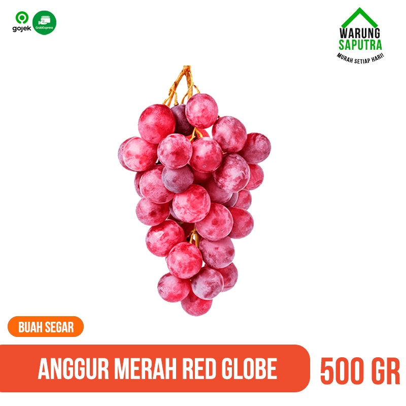 Jual Buah Anggur Merah Red Globe Segar Manis 500g | Shopee Indonesia