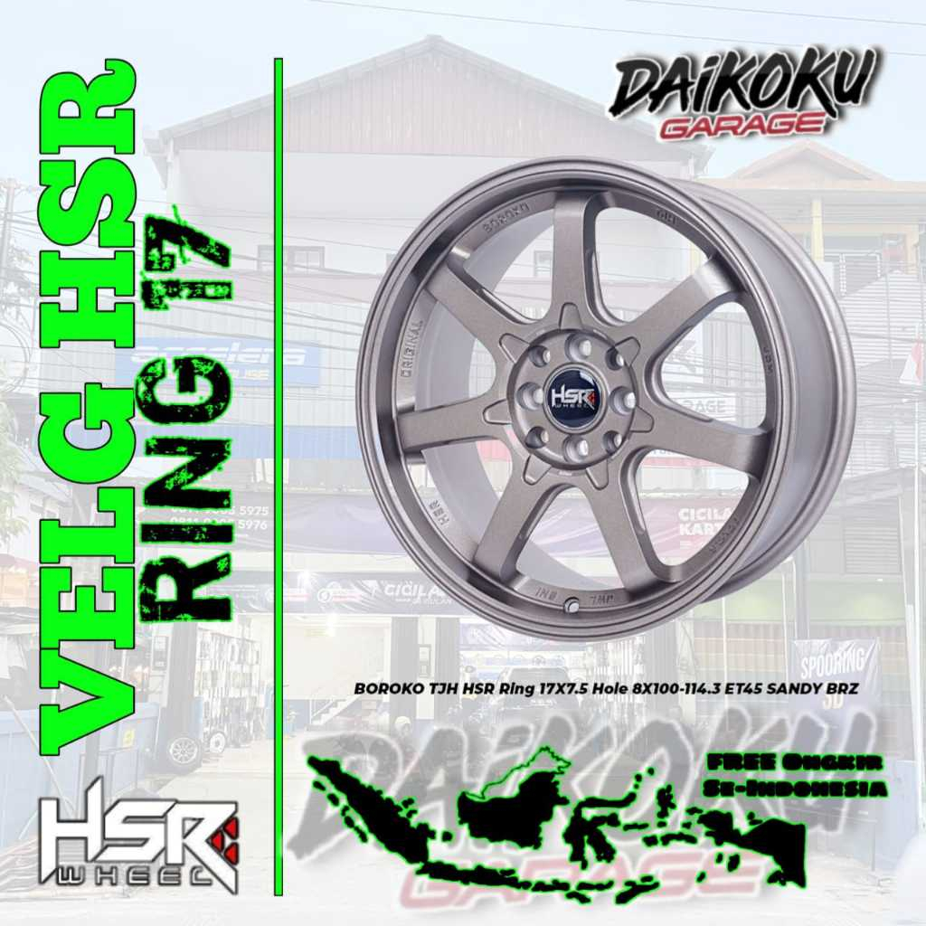 Jual Velg Mobil Model TE37 HSR BOROKO TJH Ring 17 Baut 4x100/114,3 | Toko Velg Mobil ...