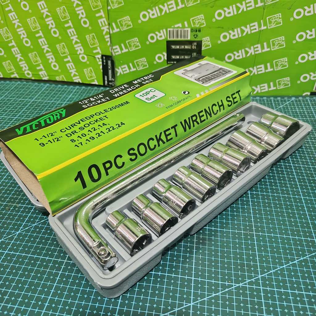 Jual Kunci Shock Sok Set 10Pcs 8-24 Mm Victory - BISA COD / Kunci Sok Full Set Lengkap / Kunci ...