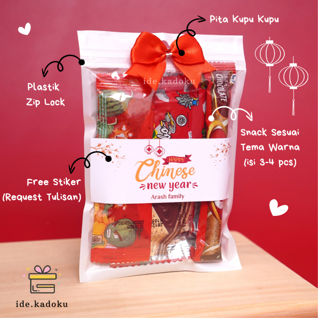 Jual Mini Gift Snack Tema Merah / Mini Hampers / Mini Gift Ulang Tahun ...