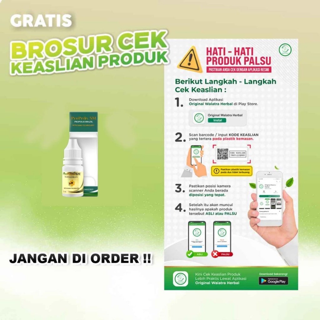 Jual Ini Brosur Cek Keaslian - Propolis SM | Shopee Indonesia