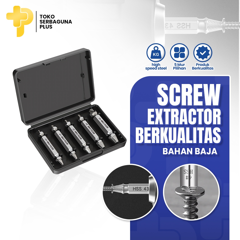 Jual Alat Pembuka Baut Rusak Tap Balik Screw Extractor HSS 4341 MP ...