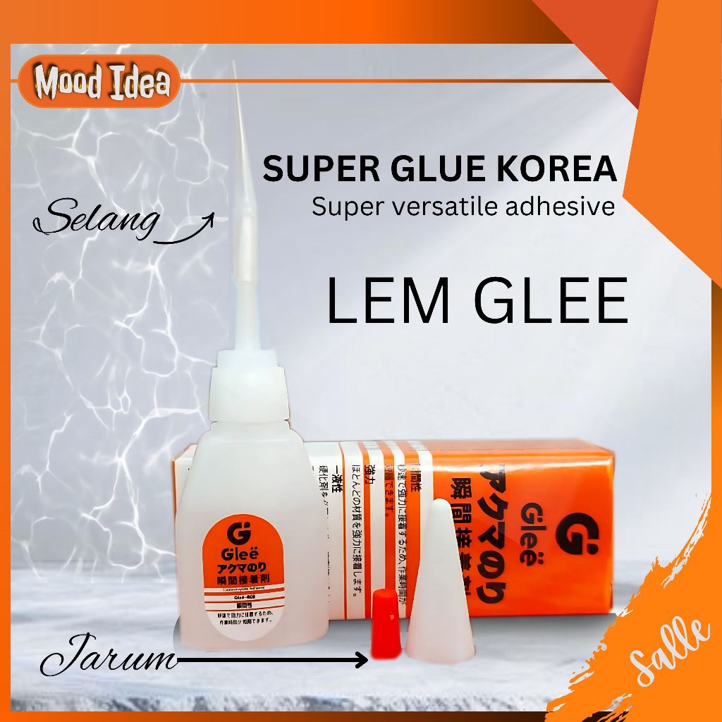 Jual Lem Glue Korea 10 PC/25 PC/50 PC/ Perekat Super Rekat / Lem Power ...