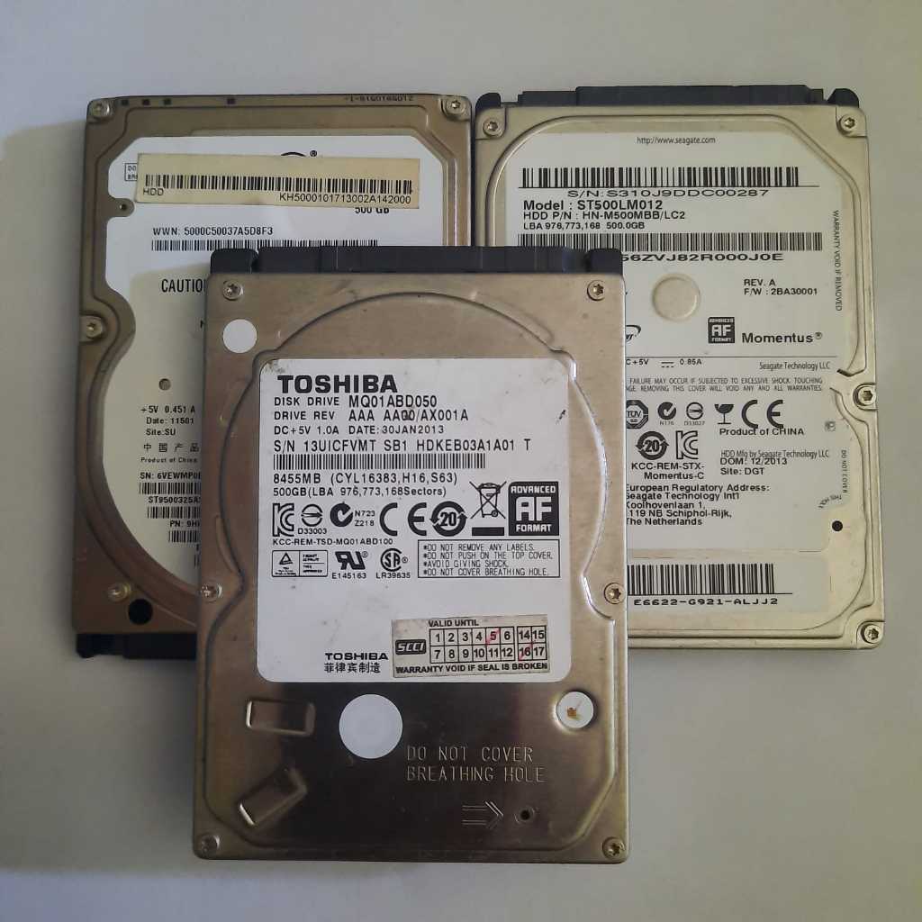 Jual Harddisk laptop tebal 500GB hardisk hdd SATA tebel berbagai merk ...