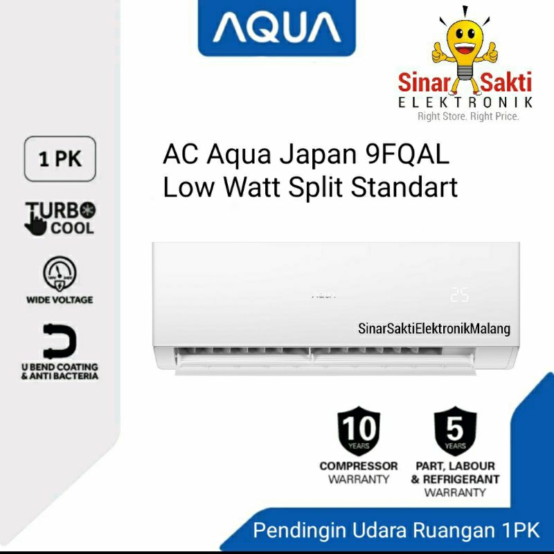 Jual AC Aqua Japan 9FQAL 1 PK 1PK Low Watt Split Standart Pendingin ...