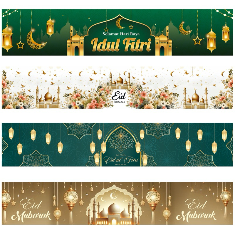 Jual Paper Belt Toples Lebaran Hijau Pita Box Toples Kue Kering Idul ...