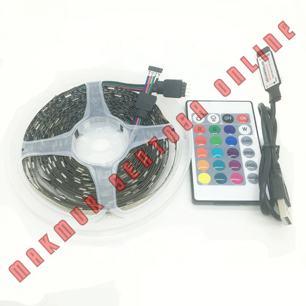 Jual LAMPU LED STRIP RGB INFRARED IR REMOTE 24 KEYS USB TV MEJA PC HIAS ...