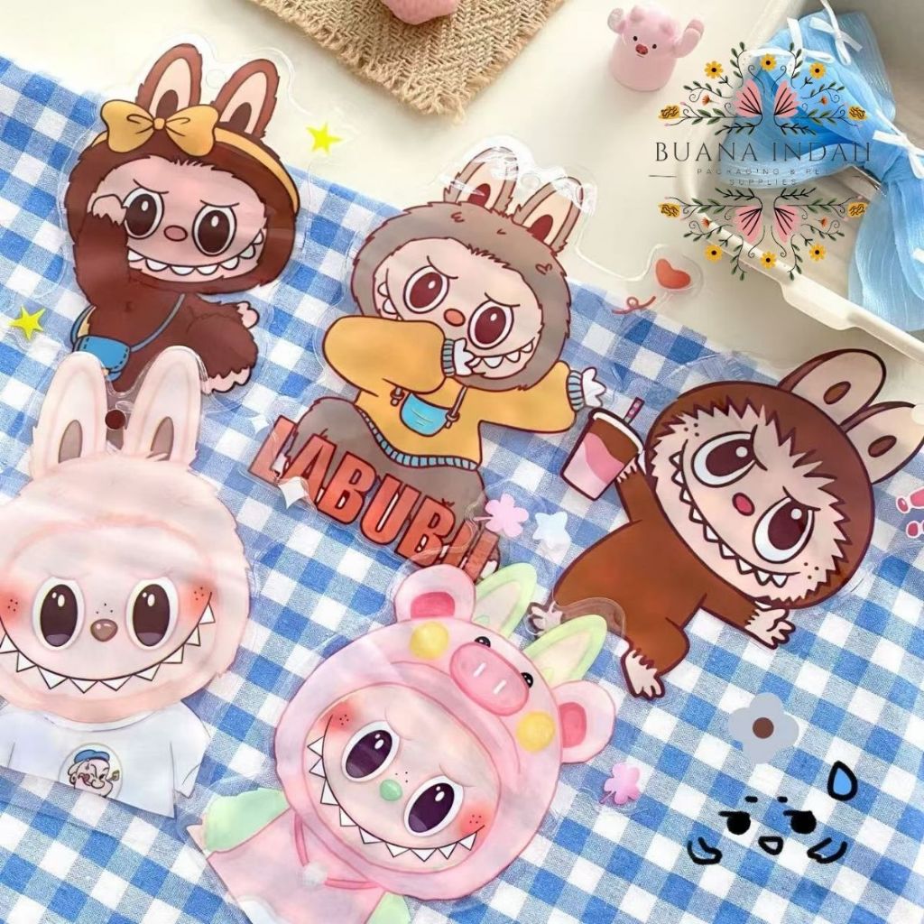 Jual Pouch Zipper Labubu Packing strap phone gambar labubu have a seat ...