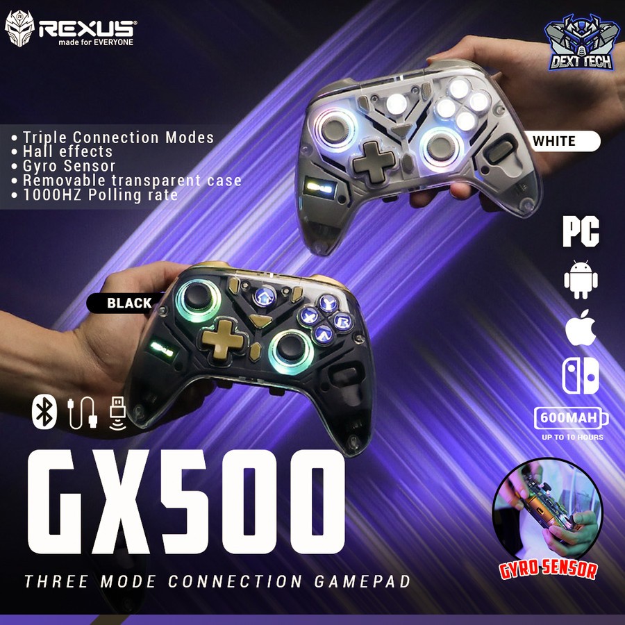 Jual Rexus Multiplatform Gaming Gamepad GX500 Game with Speed Win with ...