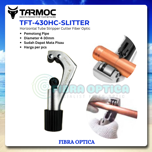 Jual Tarmoc TFT-430HC-SLITTER Horizontal Tube Pipe Cutter FO 4-30mm ...