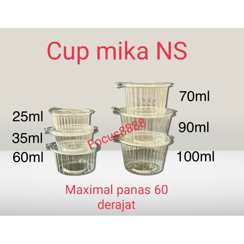 Jual Cup NS cup agar sambal pudding NS 25ml 35ml 60ml 70ml 90ml 100ml isi 50pcs plus tutup ...